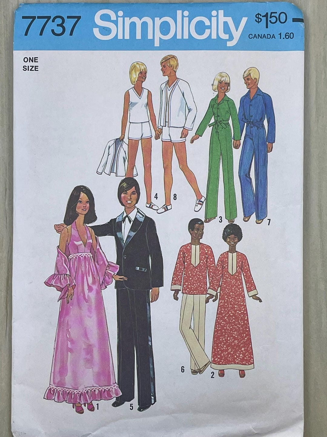 Sewing Pattern - Simplicity 7737 - Doll Clothes 11-11.5" - 1970's Doll ...