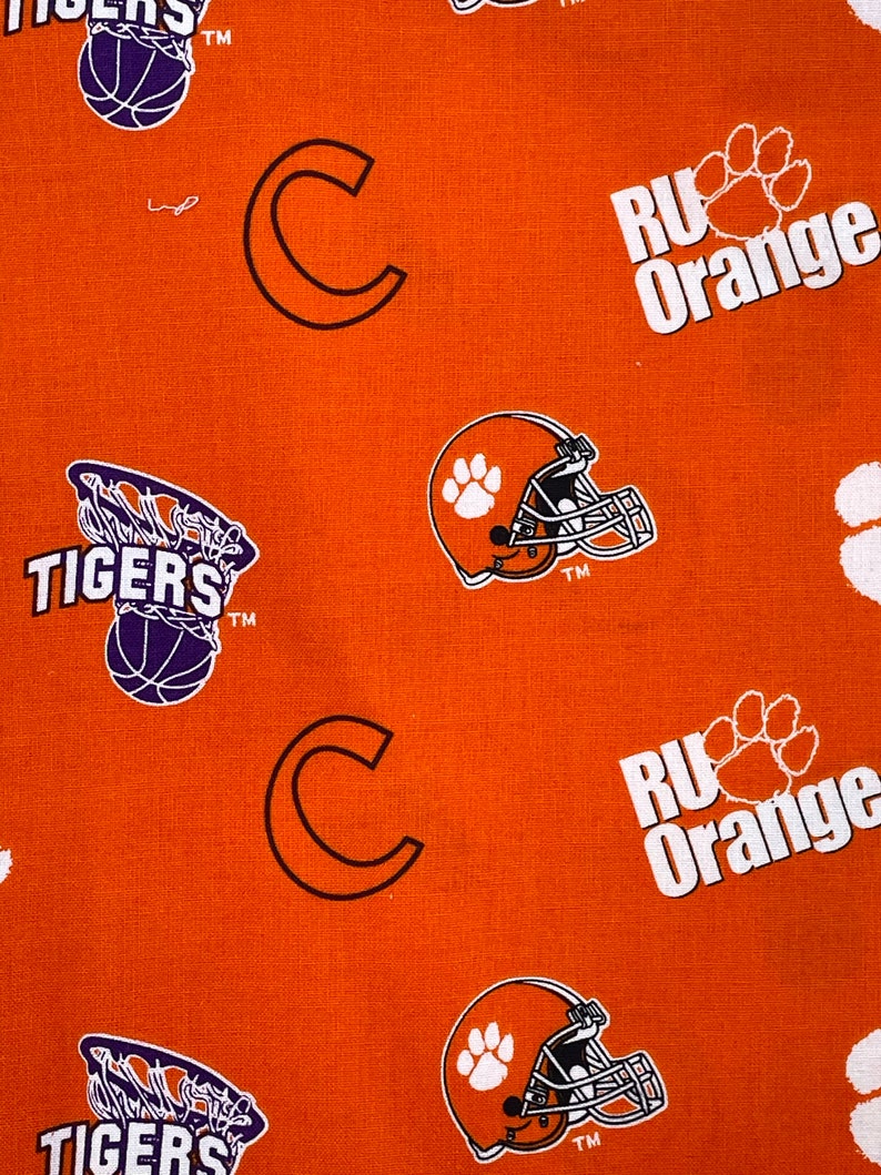 Clemson University Cotton Fabric by the Half Yard - Etsy
