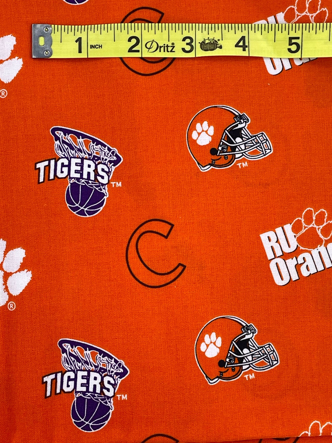 Clemson University Cotton Fabric by the Half Yard - Etsy