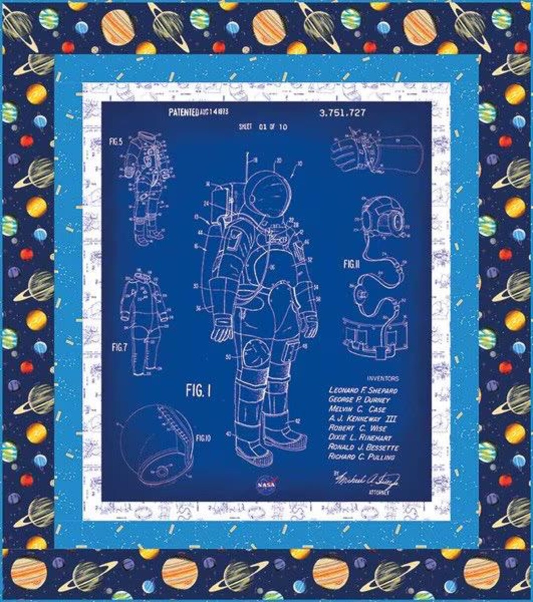 NASA Quilt Kit Outer Space - Boxed Kit by Riley Blake Free Shipping - Etsy