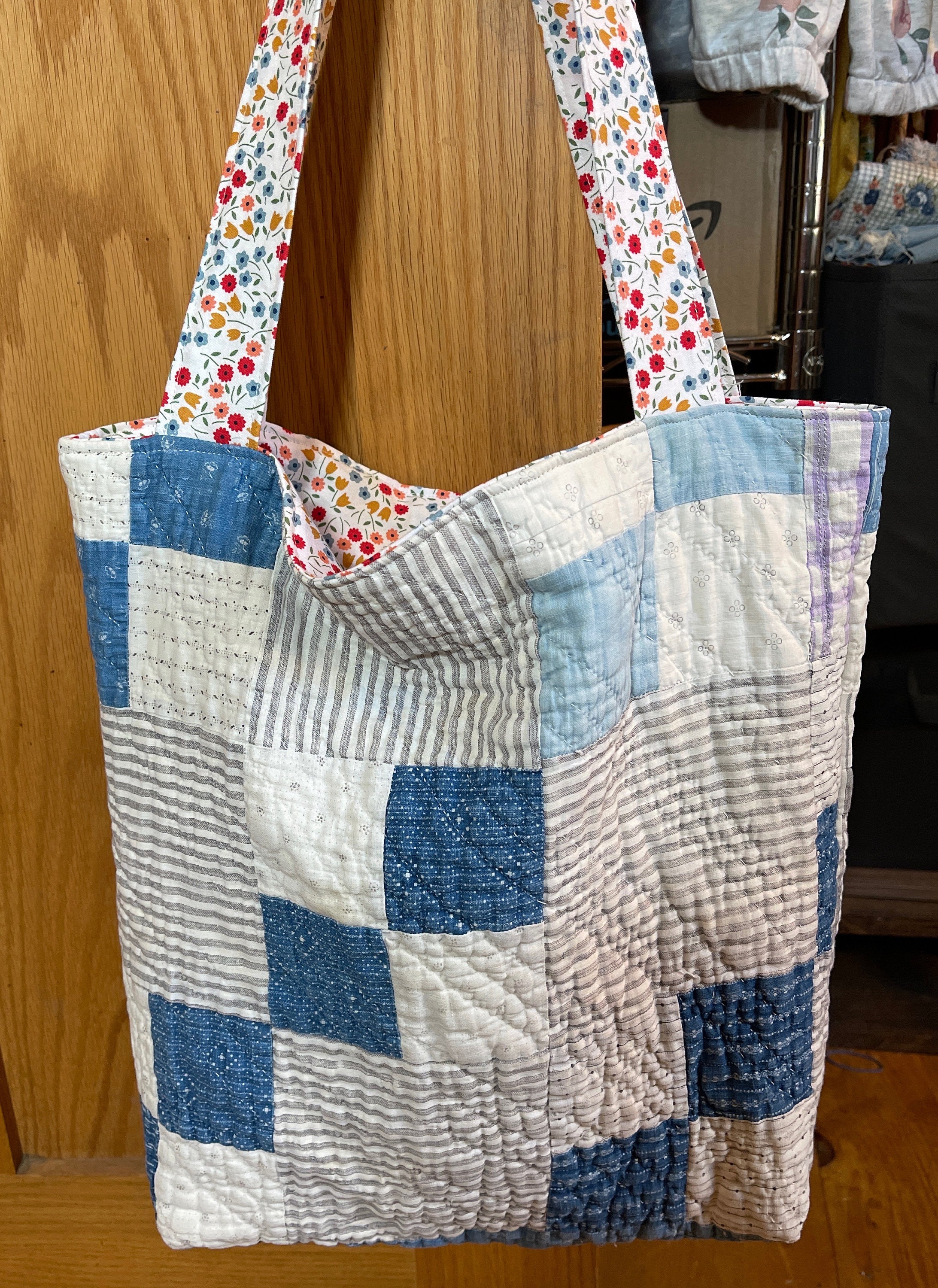 Vintage Four Square Block Variation Quilt Recreated Soft Tote - Etsy