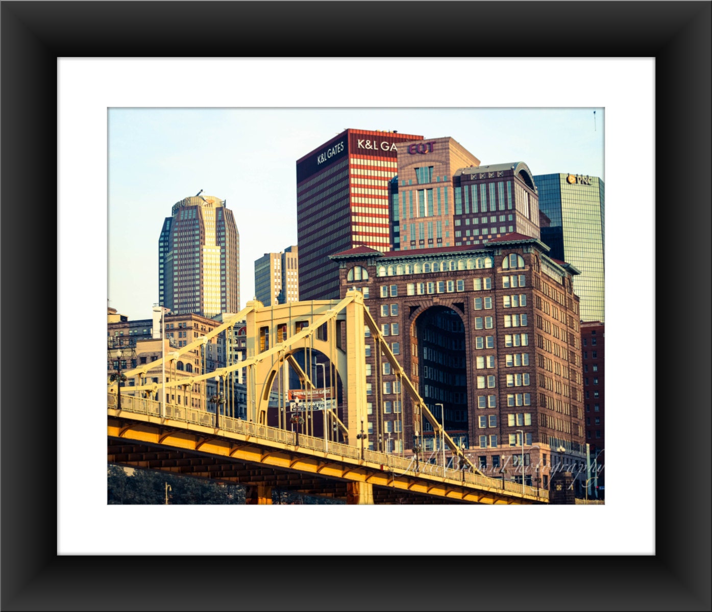 Yellow Pittsburgh Bridge Photo, Pittsburgh Skyline, Roberto Clemente ...