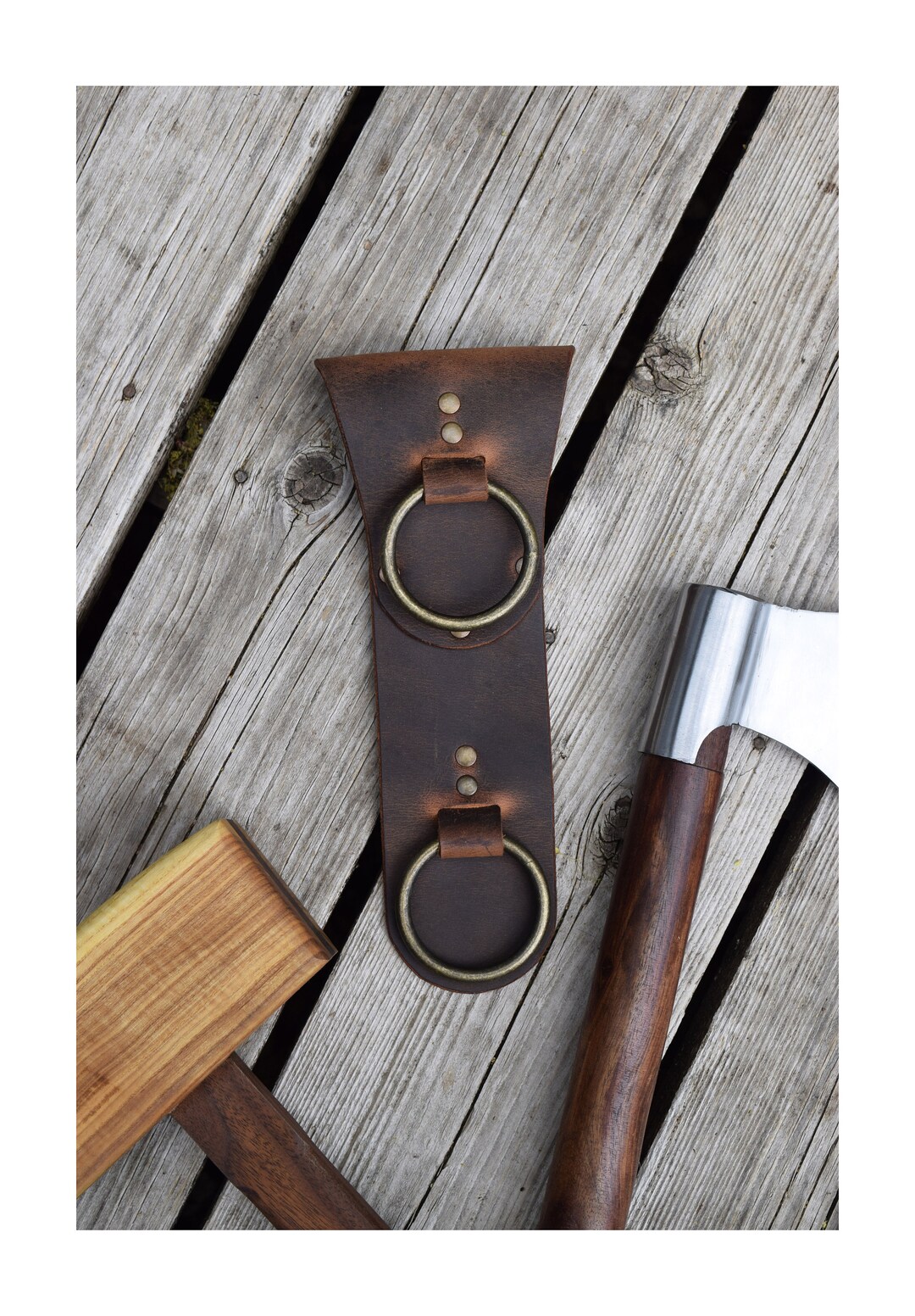 Leather Axe Frog / Hammer Frog in Crazy Horse Brown Leather - Etsy