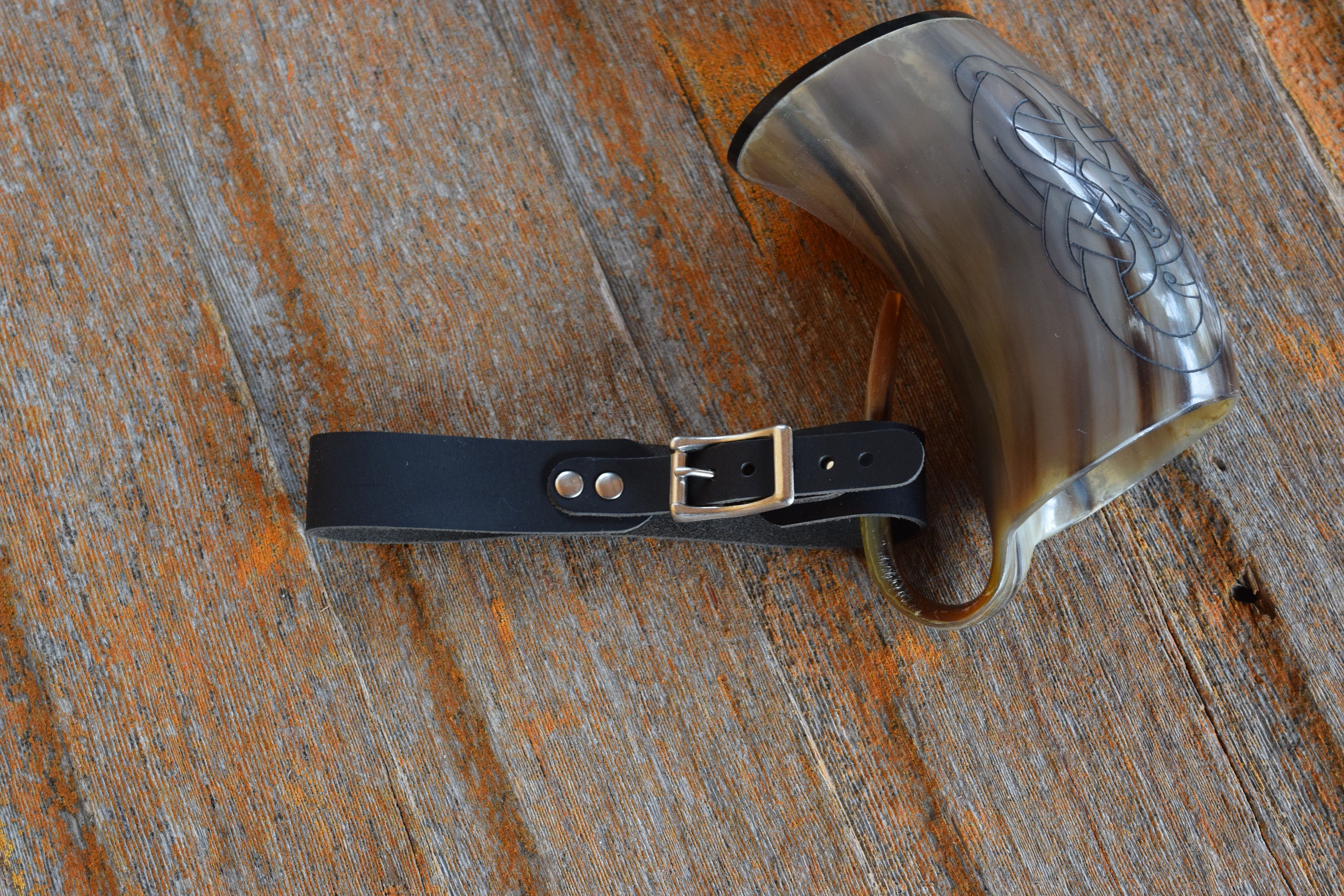 Leather Tankard Strap in Matte Black Leather / Mug Frog | Etsy