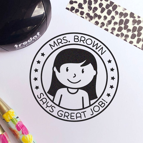 Personalized Teacher Stamp Custom Teacher Self Inking - Etsy