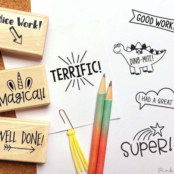 Teacher Grading Stamps Set - Etsy