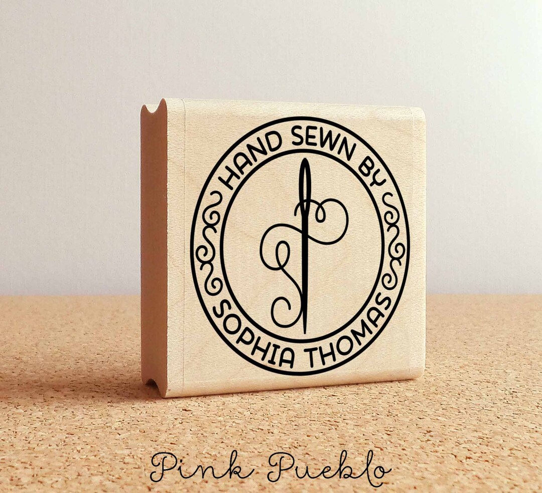 Personalized Sewing Rubber Stamp | Hand Sewn by Needle and Thread ...