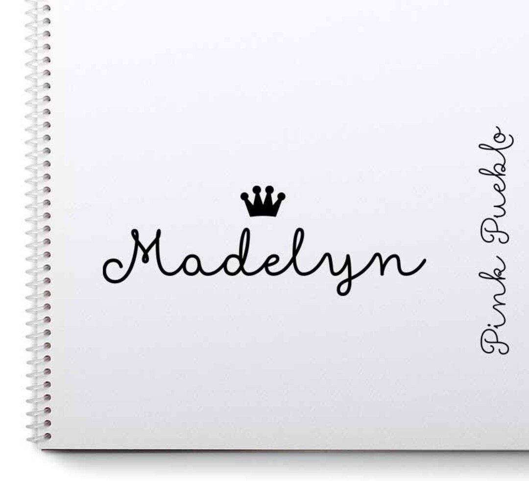Personalized Princess Name Rubber Stamp | Custom Crown Design for ...