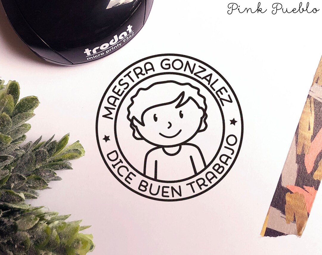 Mini Self Inking Spanish Teacher Rubber Stamp | Personalized Classroom ...