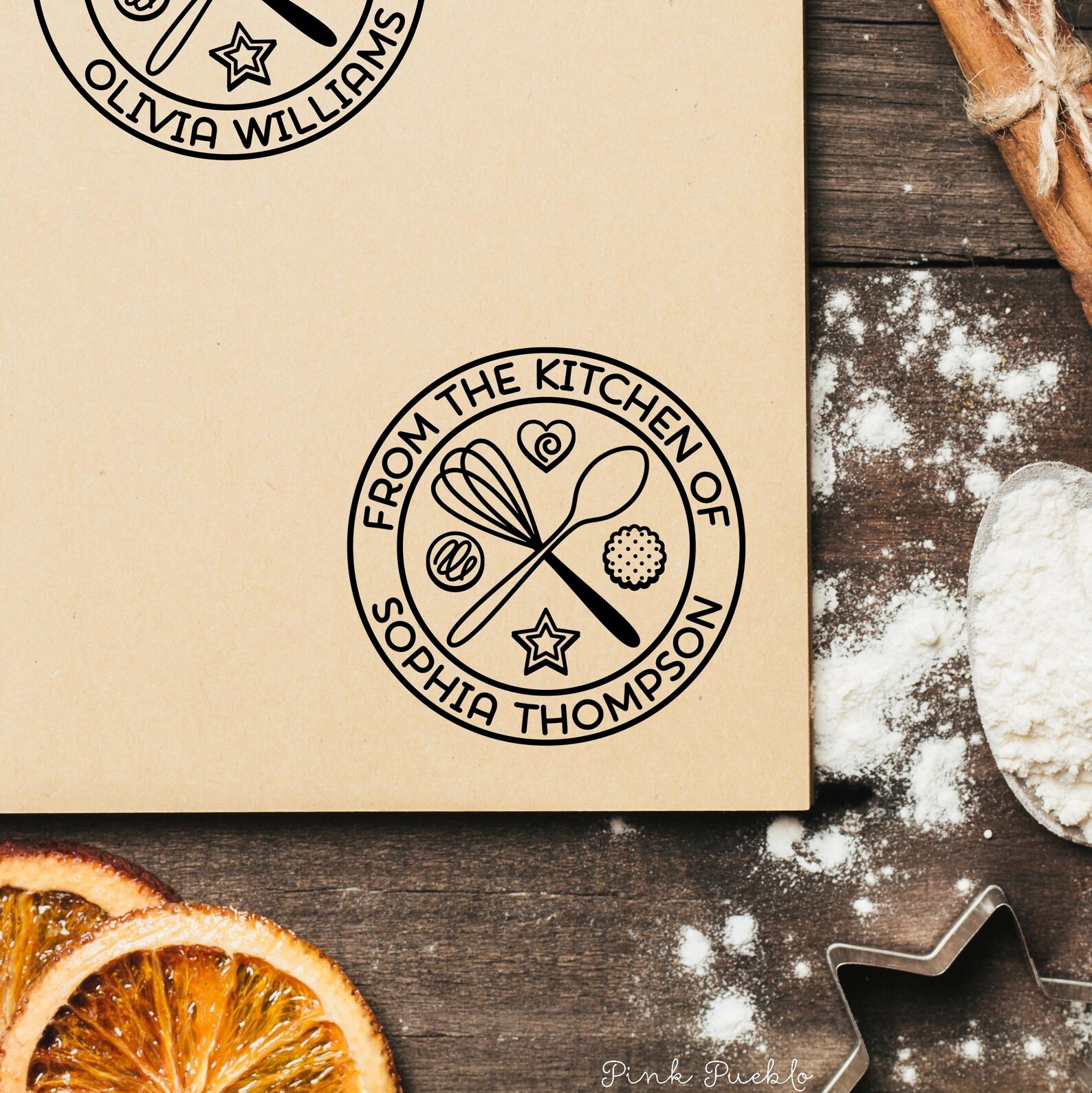 Personalized From the Kitchen of Rubber Stamp | Custom Baking Design ...