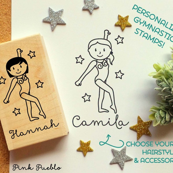 Girl Rubber Stamp - Etsy