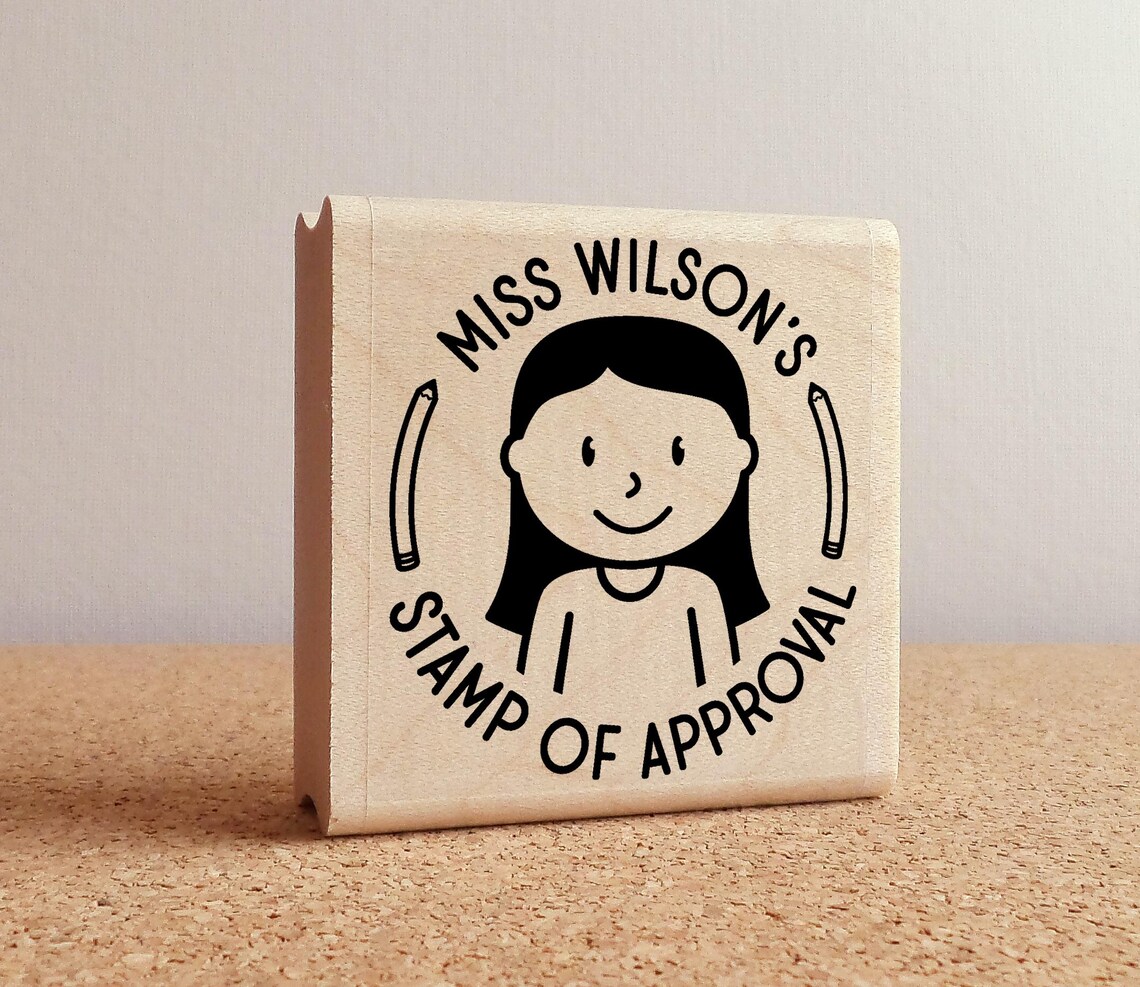 Personalized Teacher Rubber Stamp | Custom Approval Design for ...