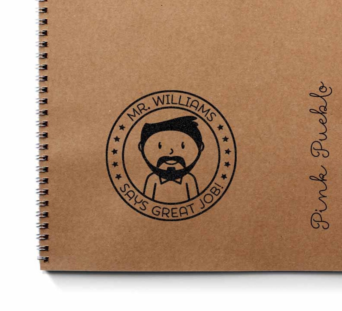 Personalized Male Teacher Rubber Stamp Custom Teacher Stamp - Etsy