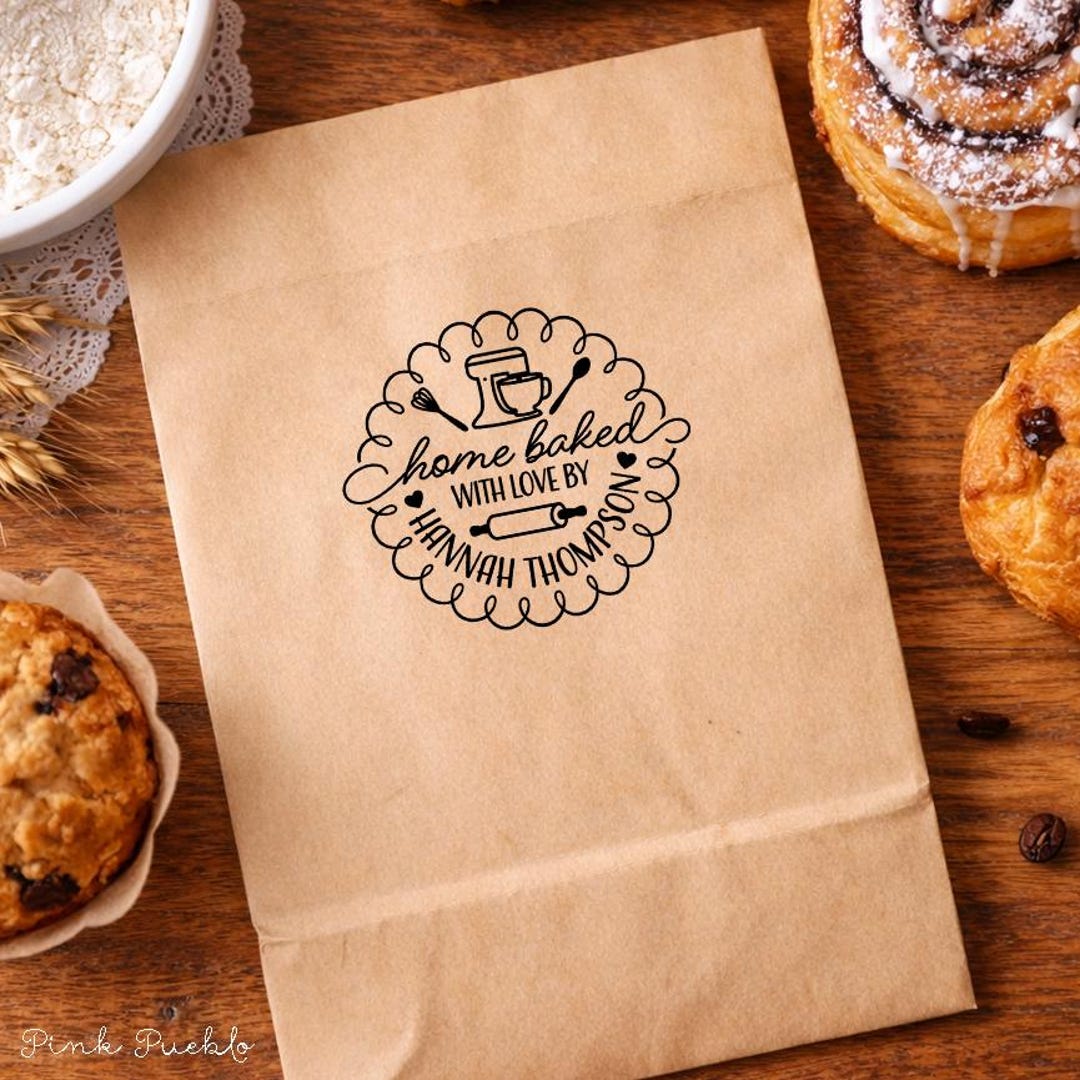 Custom Baking Label Stamp for Home Baked Goods - Etsy