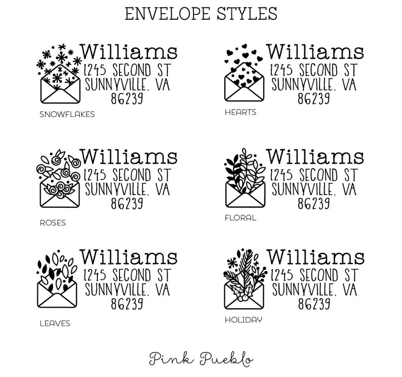 Personalized Self Inking Address Stamp With Envelope Seasonal - Etsy