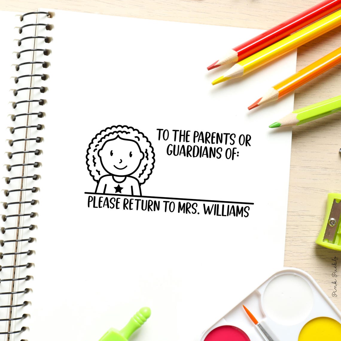 Parent or Guardian Signature Rubber Stamp | Personalized Teacher Tool ...