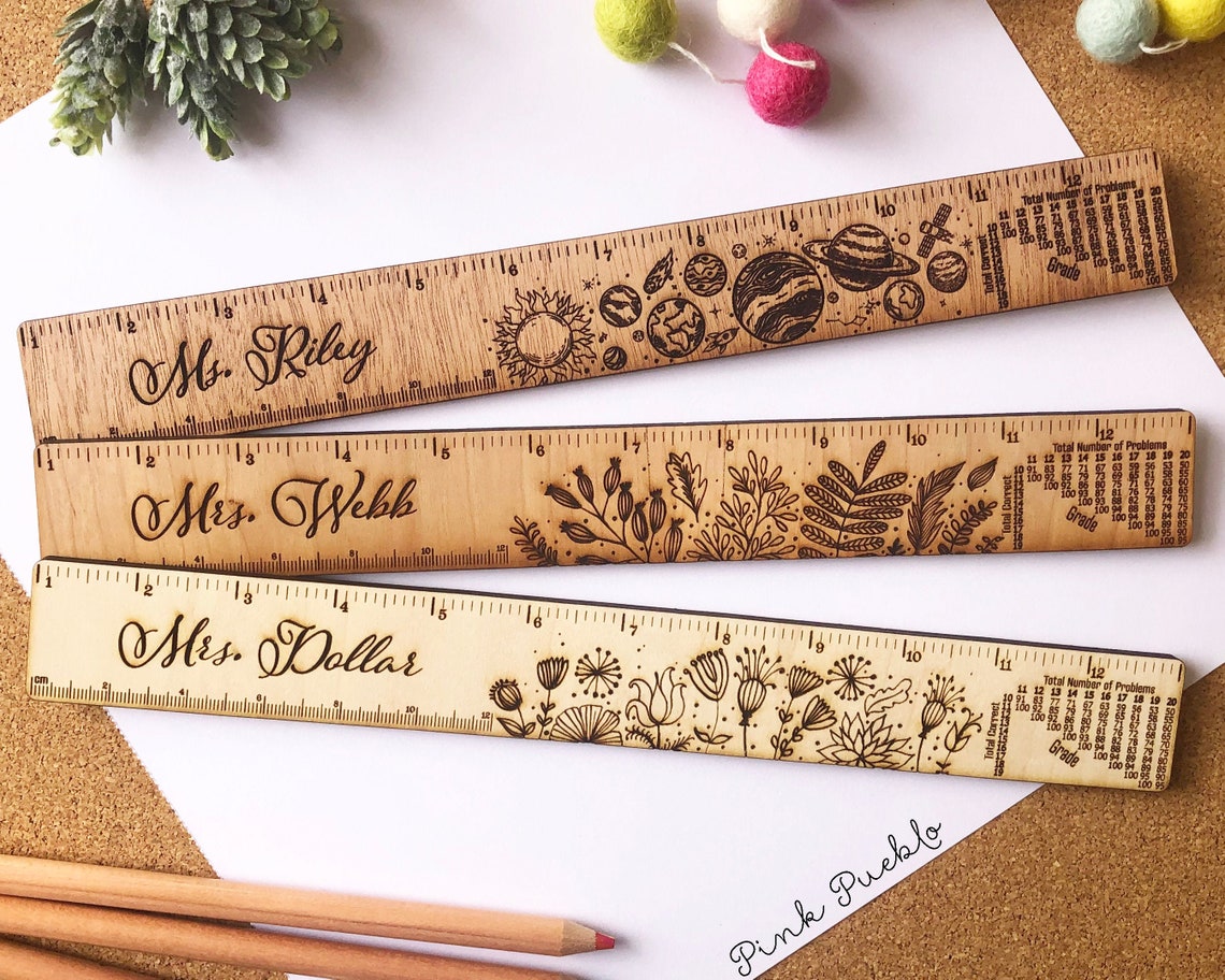 Custom Engraved Teacher Ruler | Personalized Classroom Gift With ...