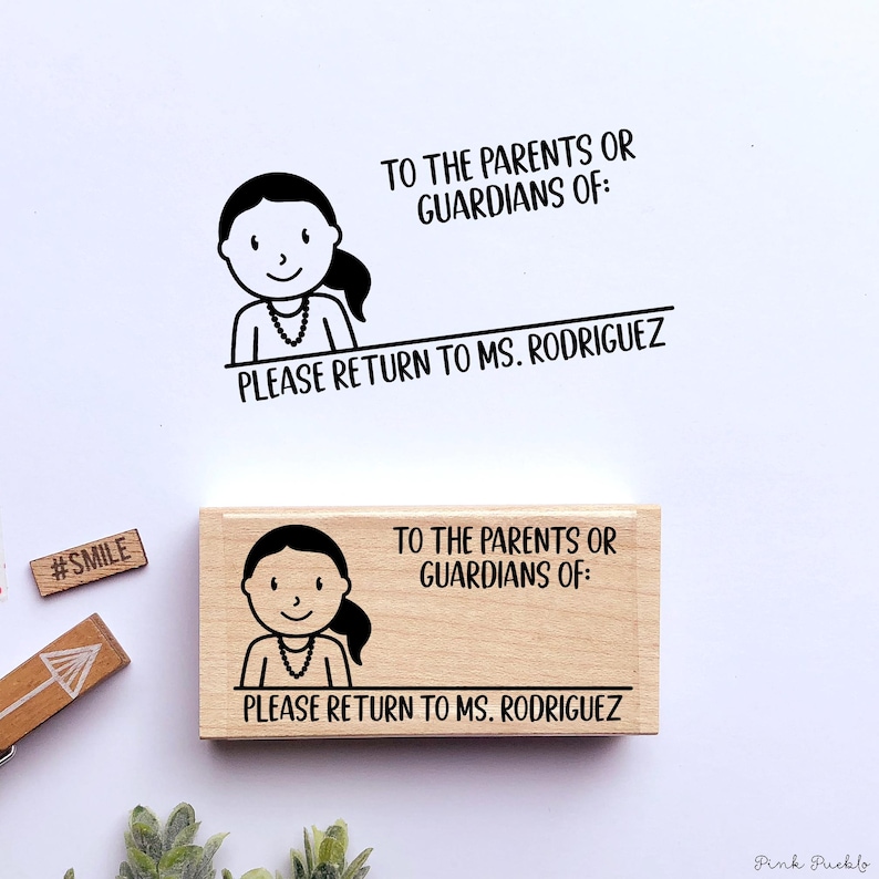 Parent or Guardian Signature Rubber Stamp | Personalized Teacher Tool ...