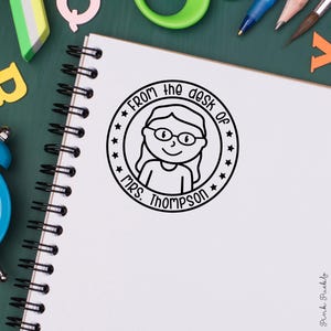 Personalized Teacher Rubber Stamp | Custom Appreciation Gift With Name ...