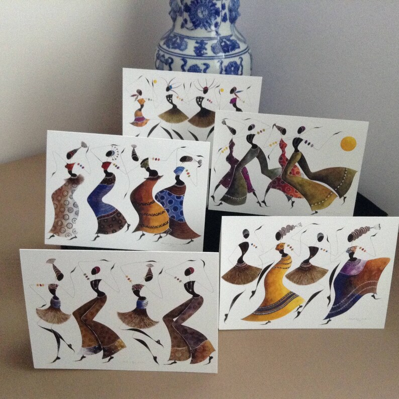African Dancers BIKUTSI 24 in a Set of 5 - Etsy