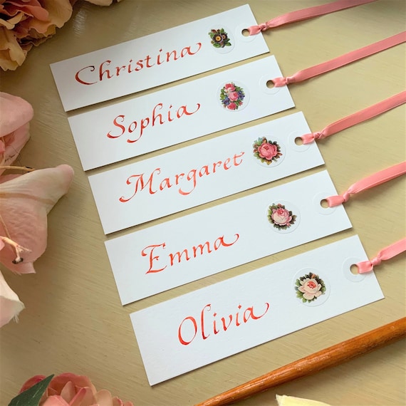 Personalized Bookmarks Name Bookmarks Calligraphy Bookmarks - Etsy Canada