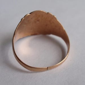 Antique Signet Gold Ostby Barton Ring, Victorian Edwardian Era Monogram Band, Vintage Mans ...