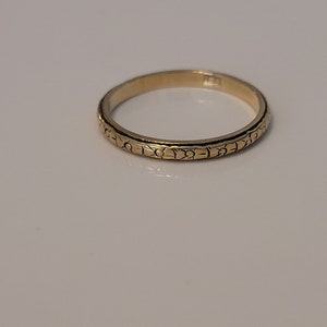 Antique Orange Blossom 18k Wedding Band, Victorian Flower Patterned ...