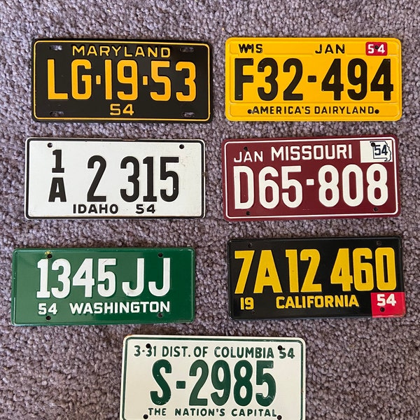 Vintage License Plates - Etsy