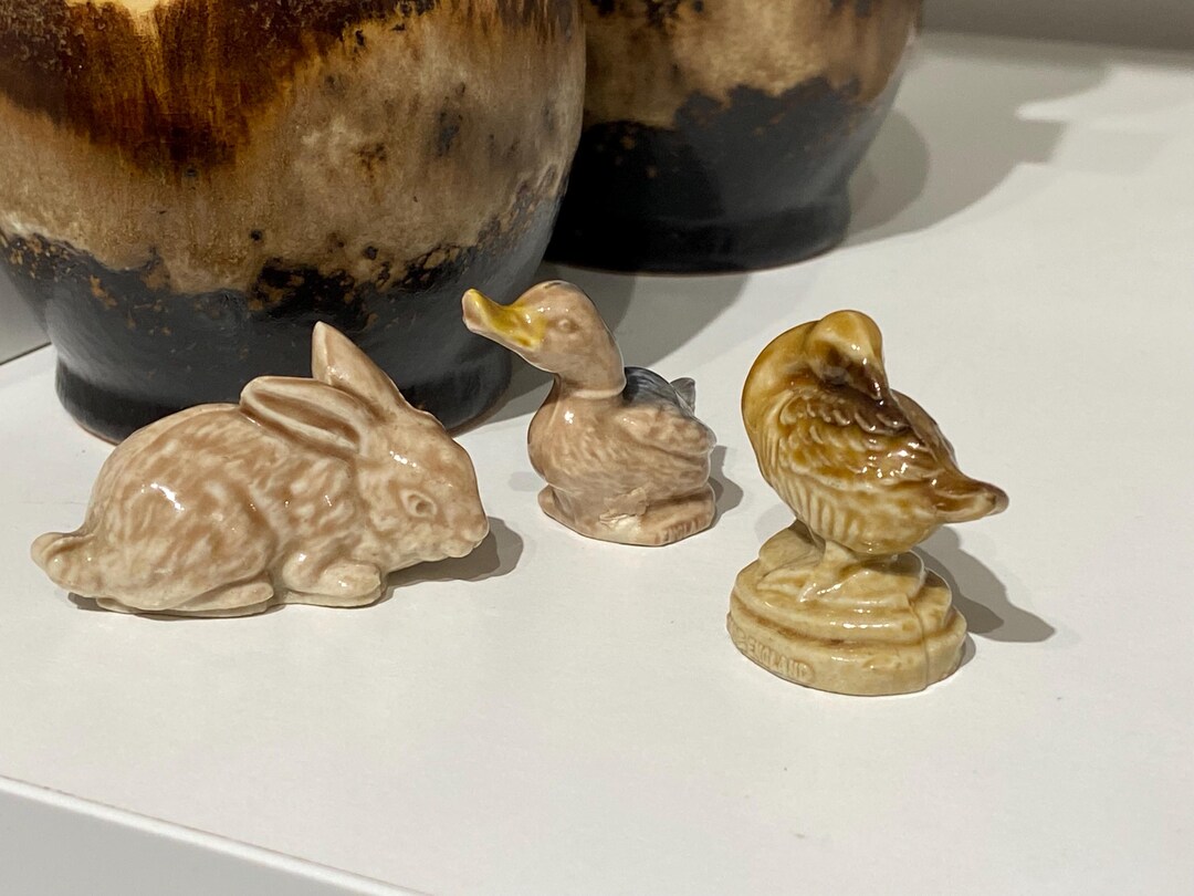 RARE Set of 3 Wade Whimsy Figurines, a Rabbit, a Goose and a Duck ...