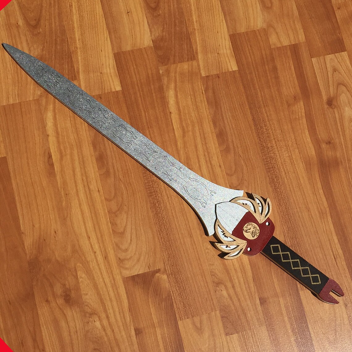Red Power Ranger Sword choice 2 Sizes MMPR Cosplay Replica - Etsy