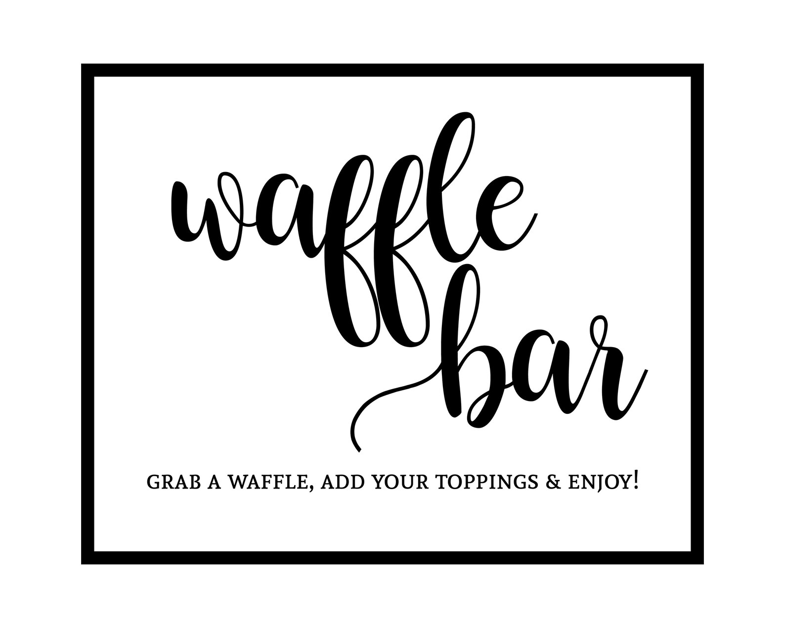 Waffle Bar Sign Brunch Sign Bridal Brunch Waffle Party - Etsy