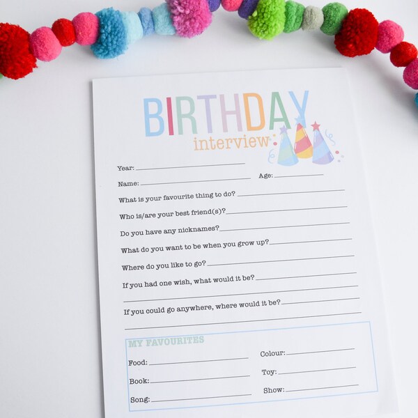 Birthday Interview - Etsy