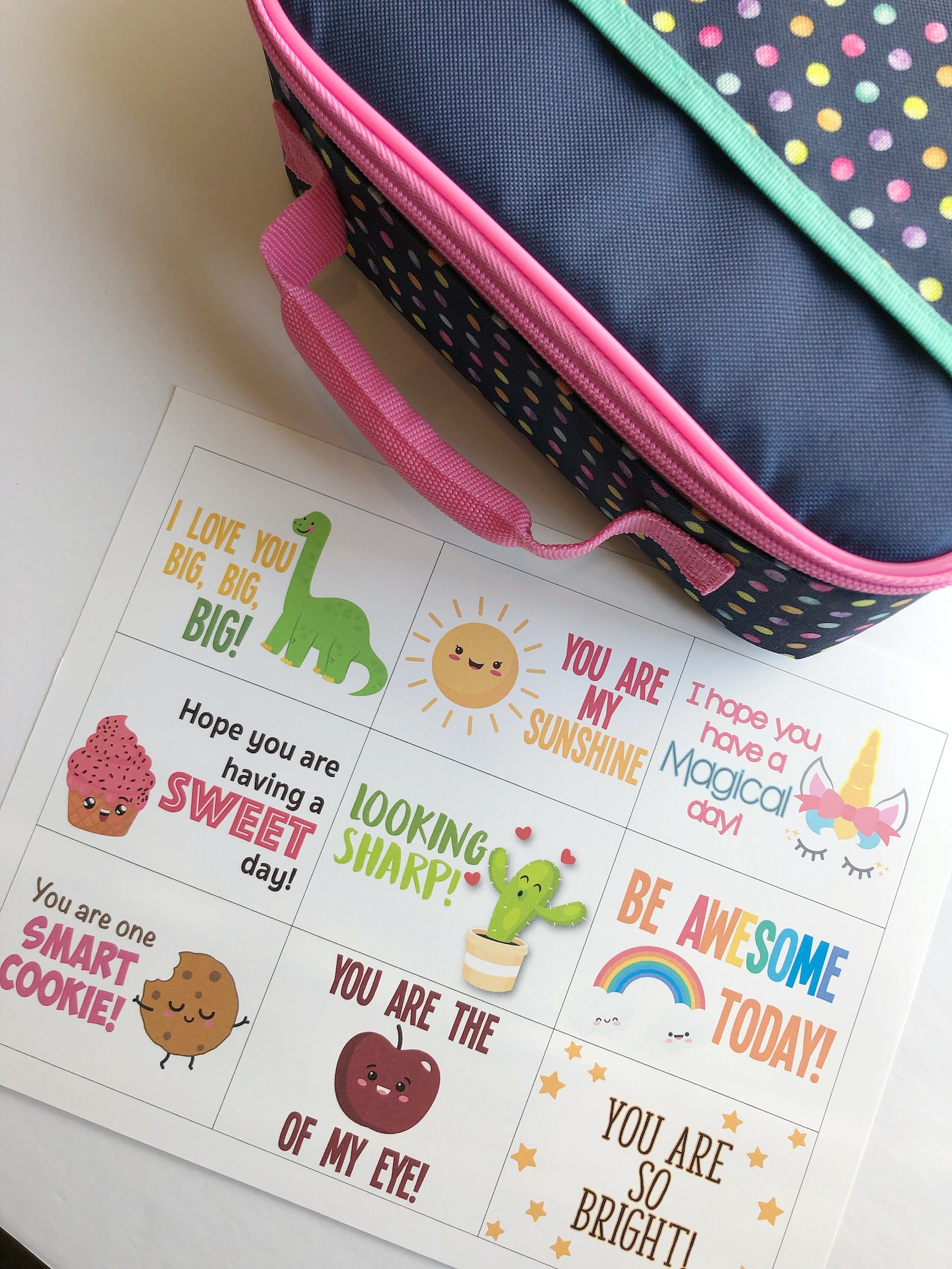 Lunch Box Notes Back to School Notes Instant Download - Etsy
