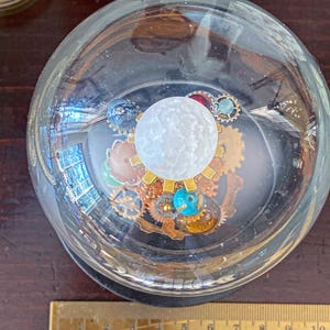 Metal Orrery Solar System Model in Glass Cloche With Wood Base - Etsy