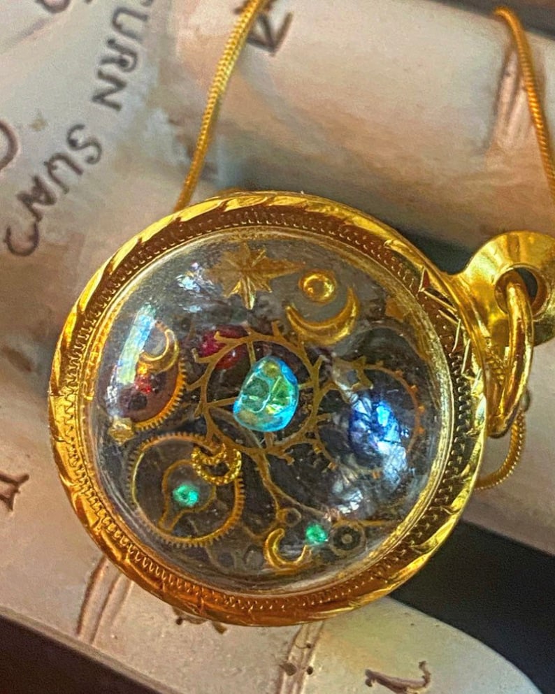 Golden Orrery/astronomy Globe Necklace, Celestial - Etsy