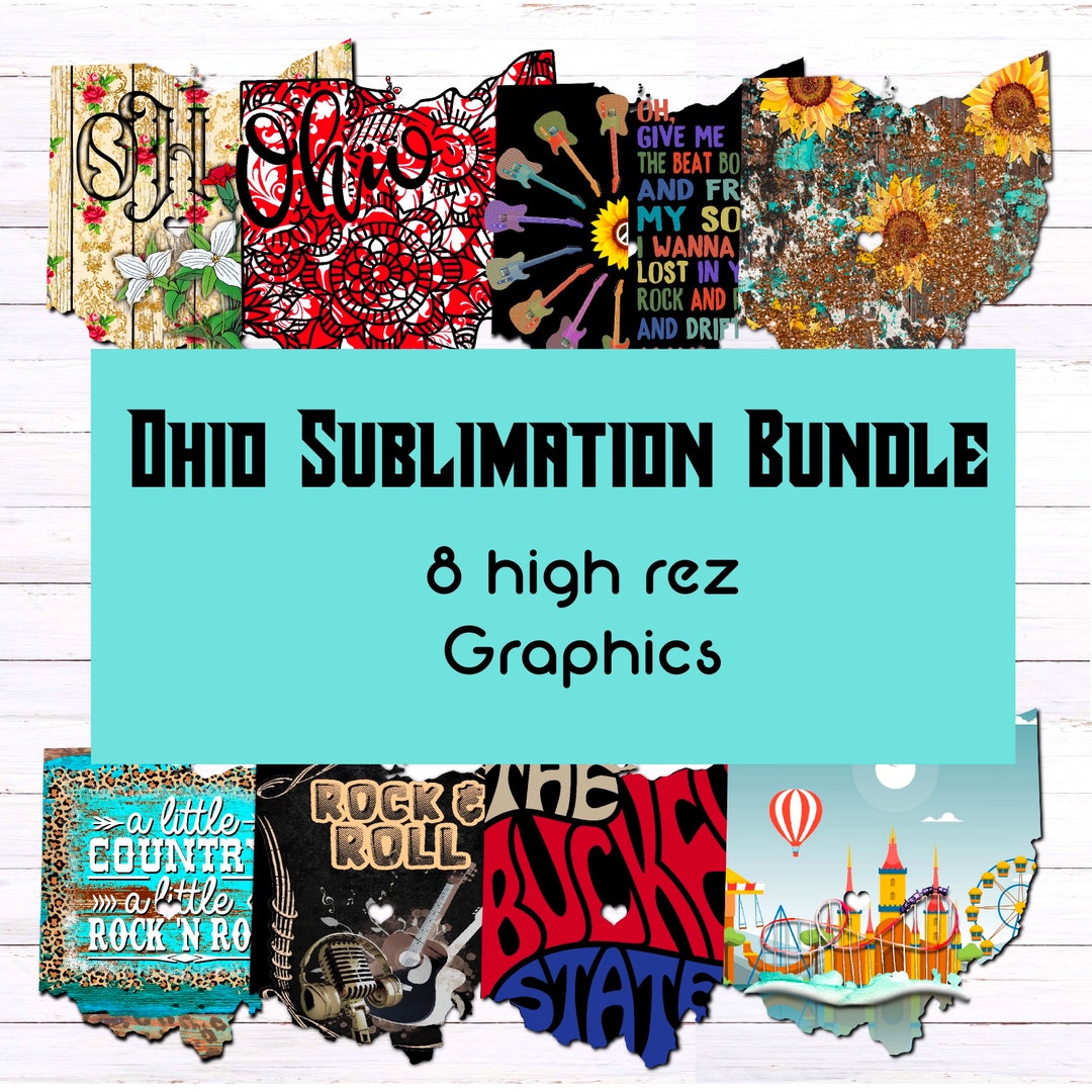Ohio Sublimation Bundle - 8 High Rez Graphics - Digital Download Only ...