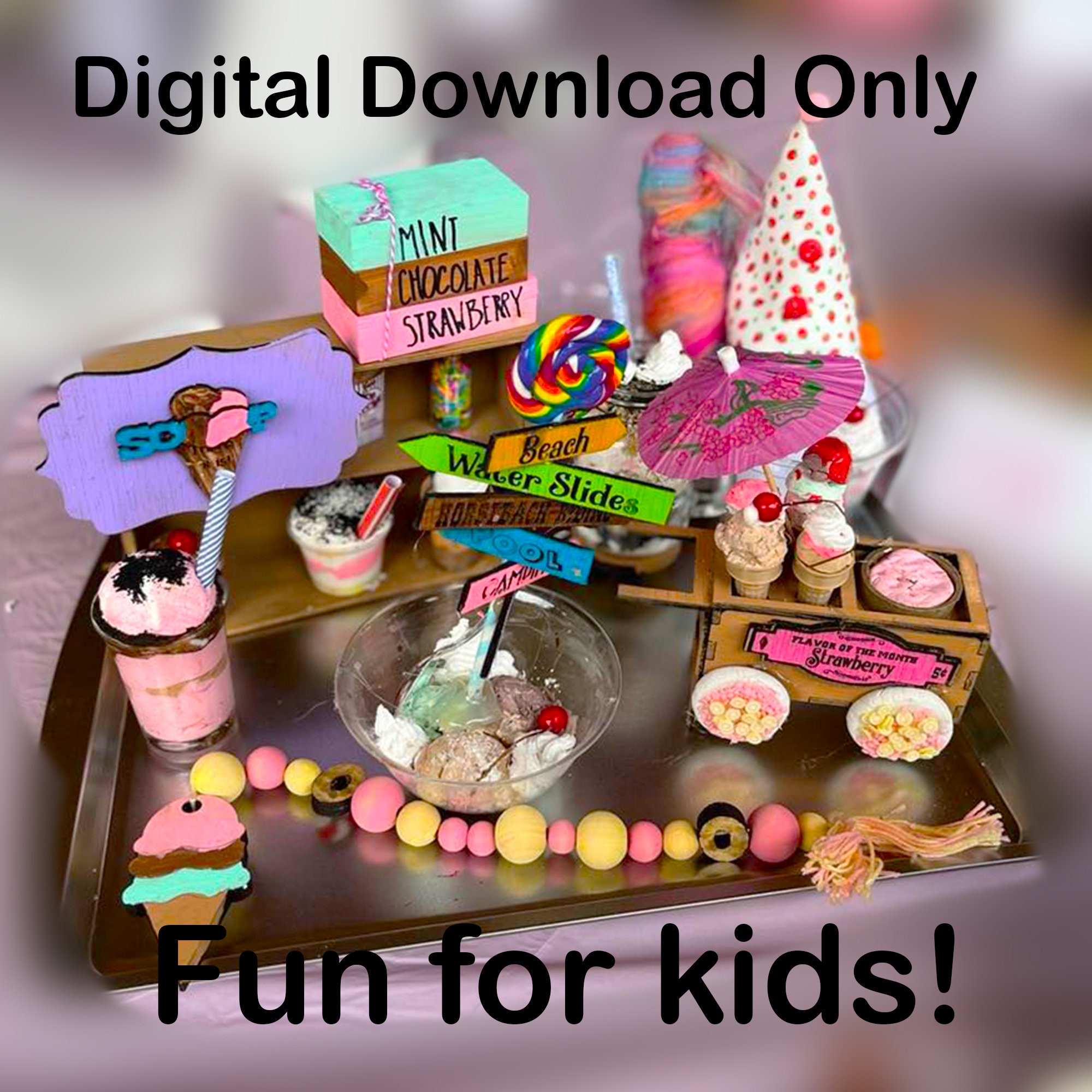 Sweets - Tiered Tray Svgs - DIGITAL DOWNLOAD ONLY - so Cute for Summer ...