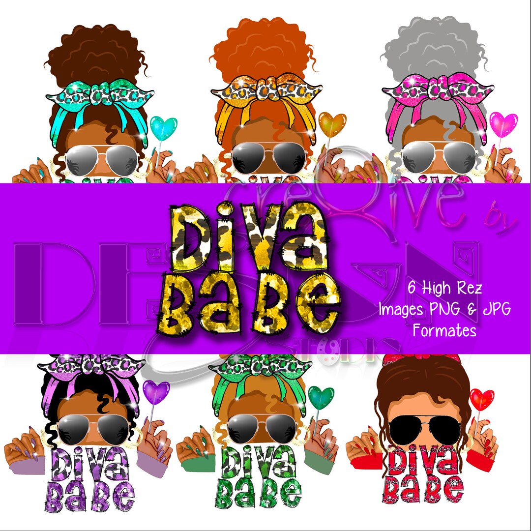 Diva Babe - 6 High Rez Graphics - Digital Download Only - Great for All ...