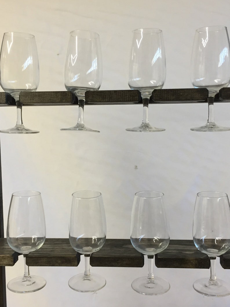 32 Rustic Wine Glass Rack Hanging Stemware Glass Etsy