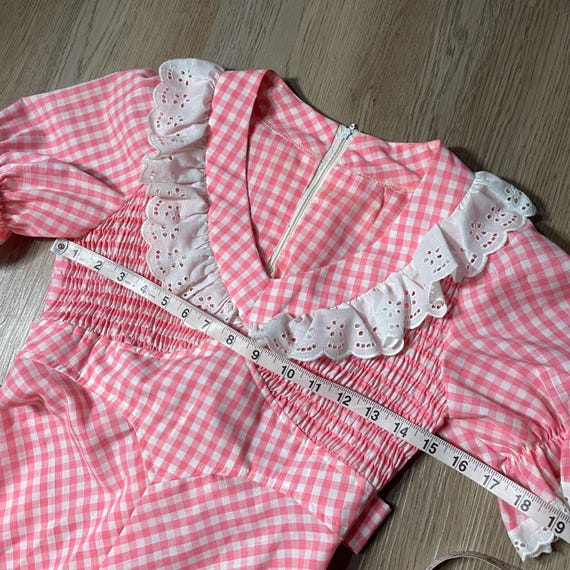 vintage Jody T of California 70s pink white gingham m… - Gem
