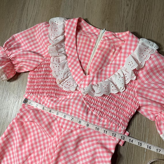 vintage Jody T of California 70s pink white gingham m… - Gem
