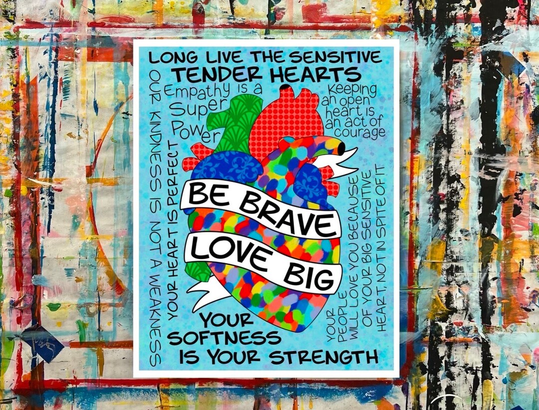 Be Brave Love Big Blue 11x14 Print - Etsy