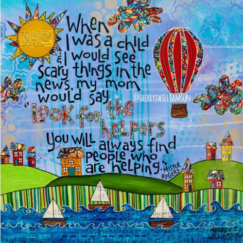 Look for the Helpers Fred Rogers 8x10 Art Print Mr Rogers - Etsy
