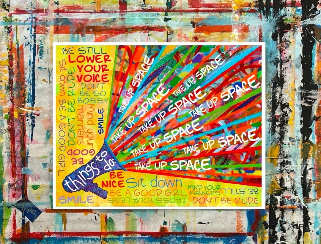 Take up Space Yellow Orange 11x14 Print - Etsy