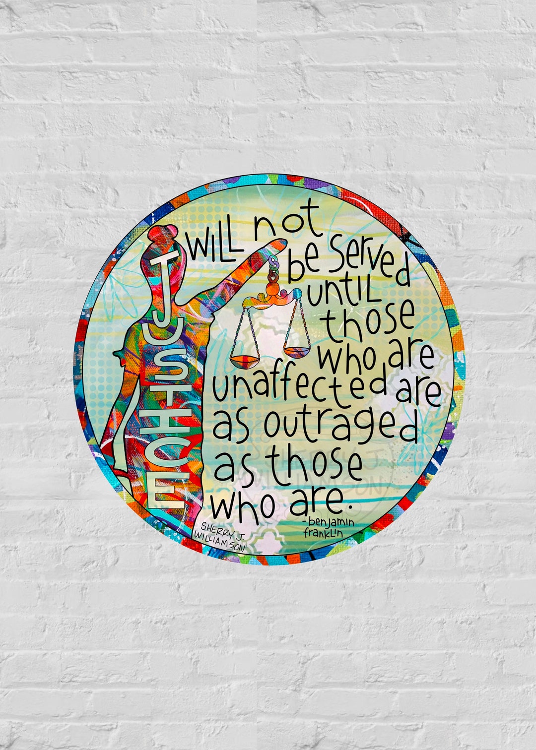 Justice Quote Vinyl Sticker - Etsy