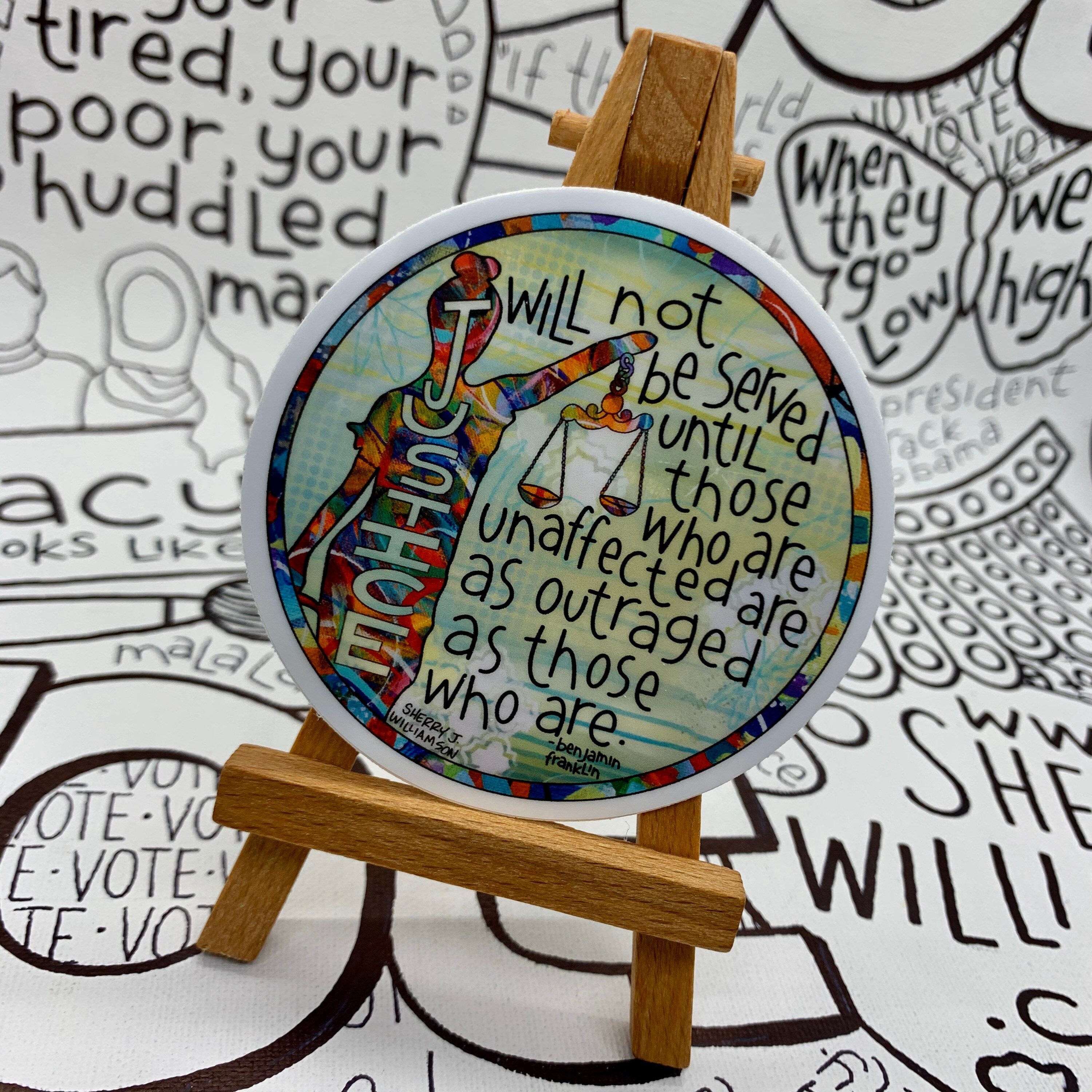 Justice Quote Vinyl Sticker - Etsy