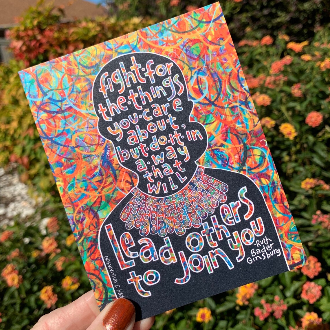 RBG Quote Fight for the Things You Care About Quote Greeting Card - Etsy