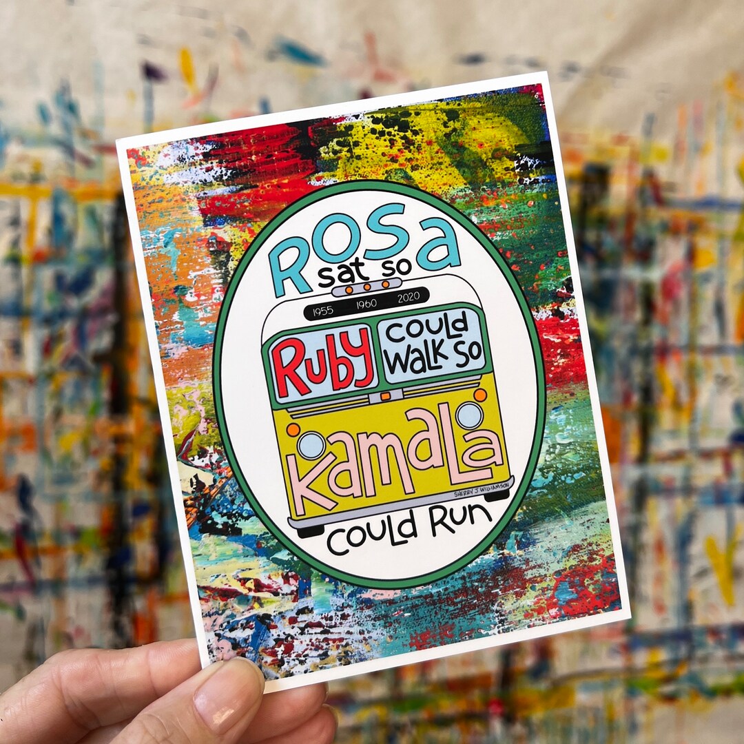 Kamala Harris Rosa, Ruby & Kamala Greeting Card - Etsy