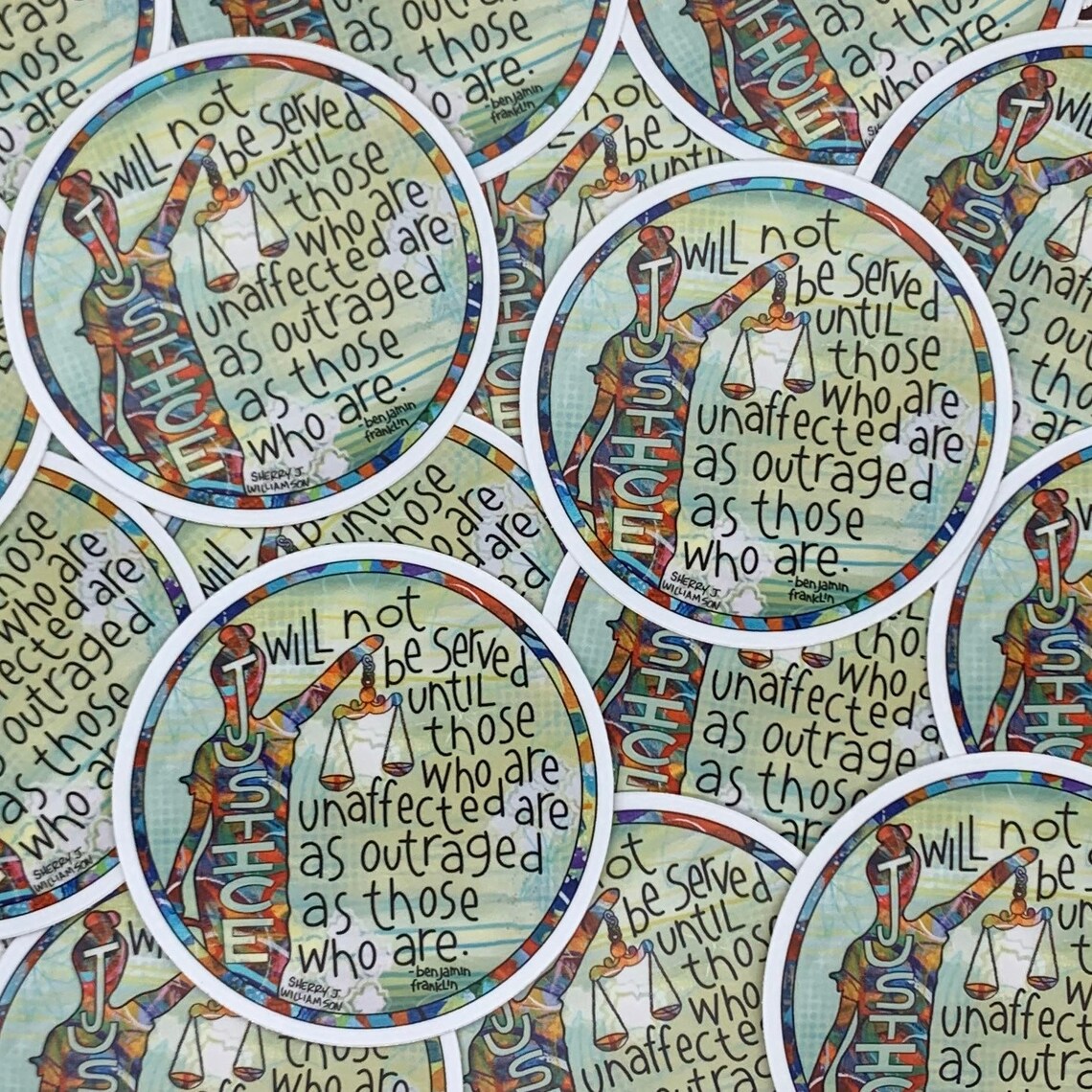 Justice Quote Vinyl Sticker - Etsy