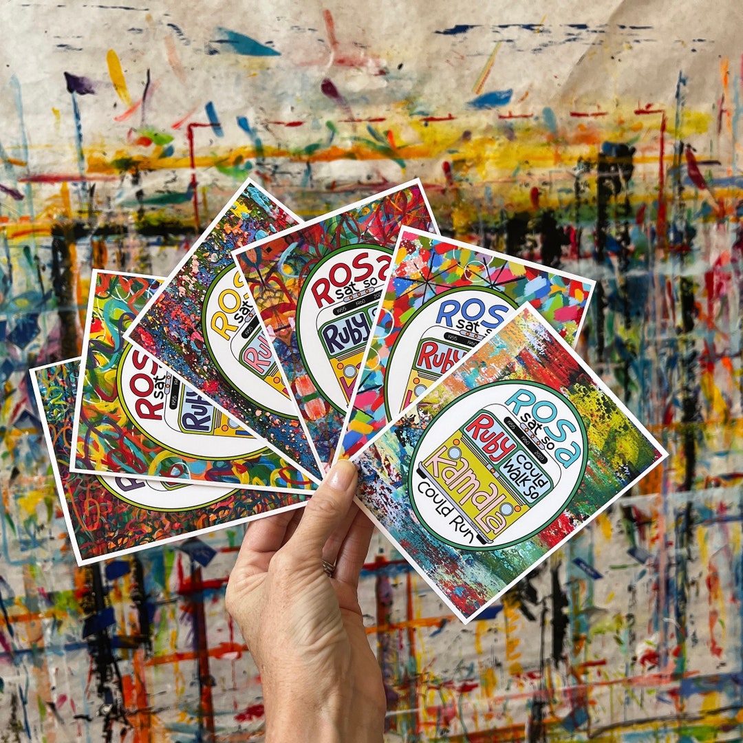 Kamala Harris Rosa, Ruby & Kamala Greeting Card Set of 6 - Etsy